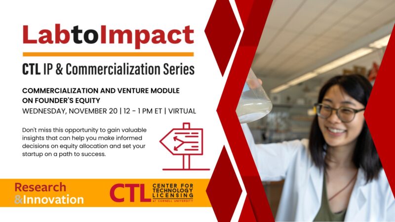 Lab to Impact: Commercialization and Venture Module on Founder's Equity - Center For Technology ...